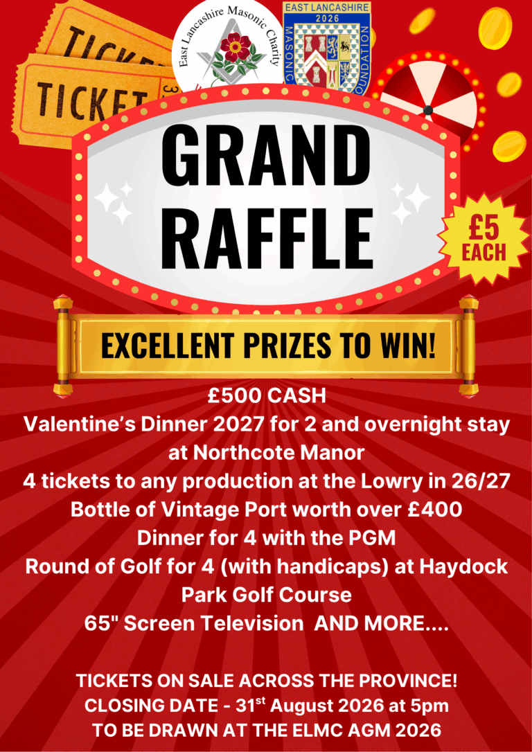 Grand Raffle | The Provincial Grand Lodge of East Lancashire Website